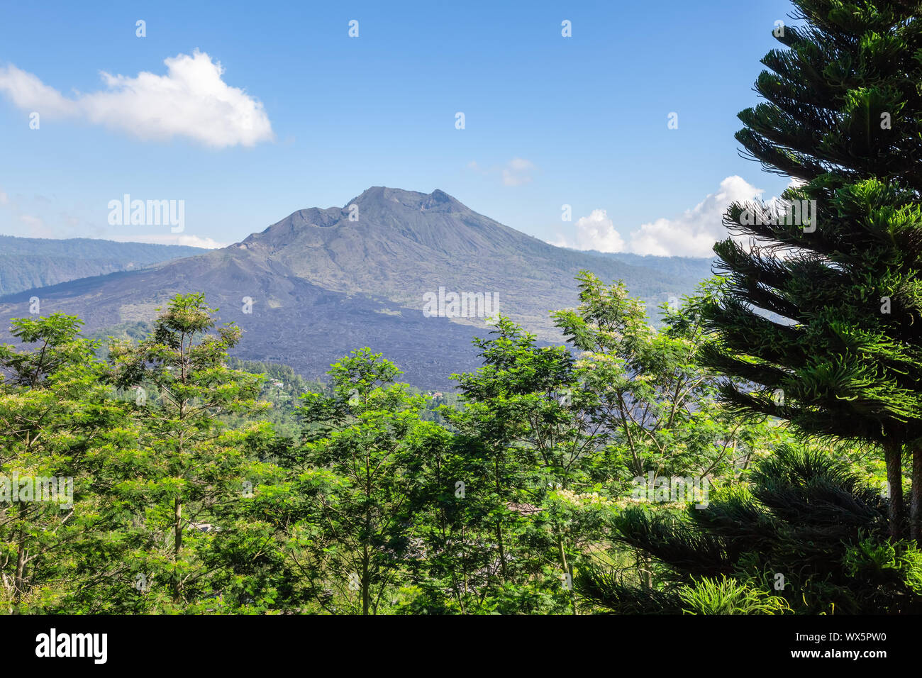 View of the cone of a volcano, Bali, Indonesia Stock Photo - Alamy