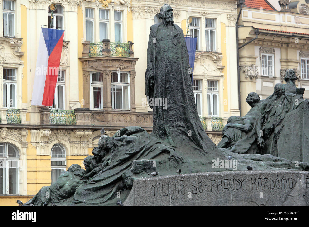 Jan Hus memorial Stock Photo - Alamy