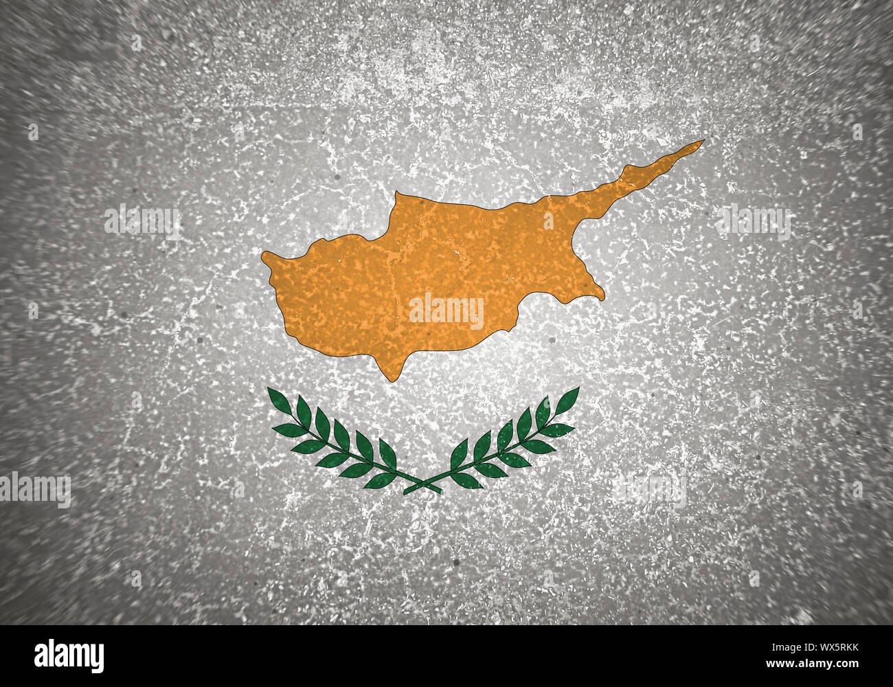 Flag of Cyprus, background of concrete Stock Photo - Alamy