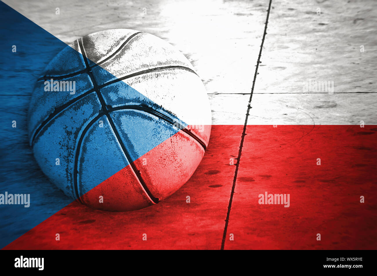 Flag of the Czech Republic and basketball ball Stock Photo - Alamy