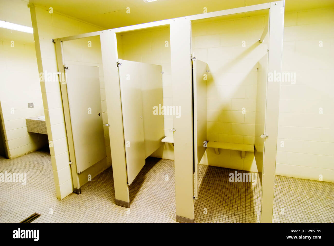 Public bathroom stall door hi-res stock photography and images - Alamy
