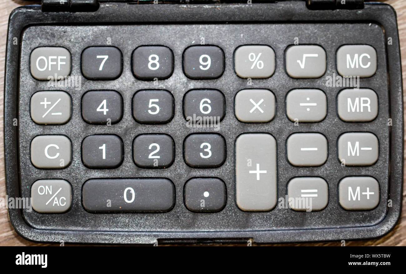 Keyboard and calculator Stock Photo - Alamy