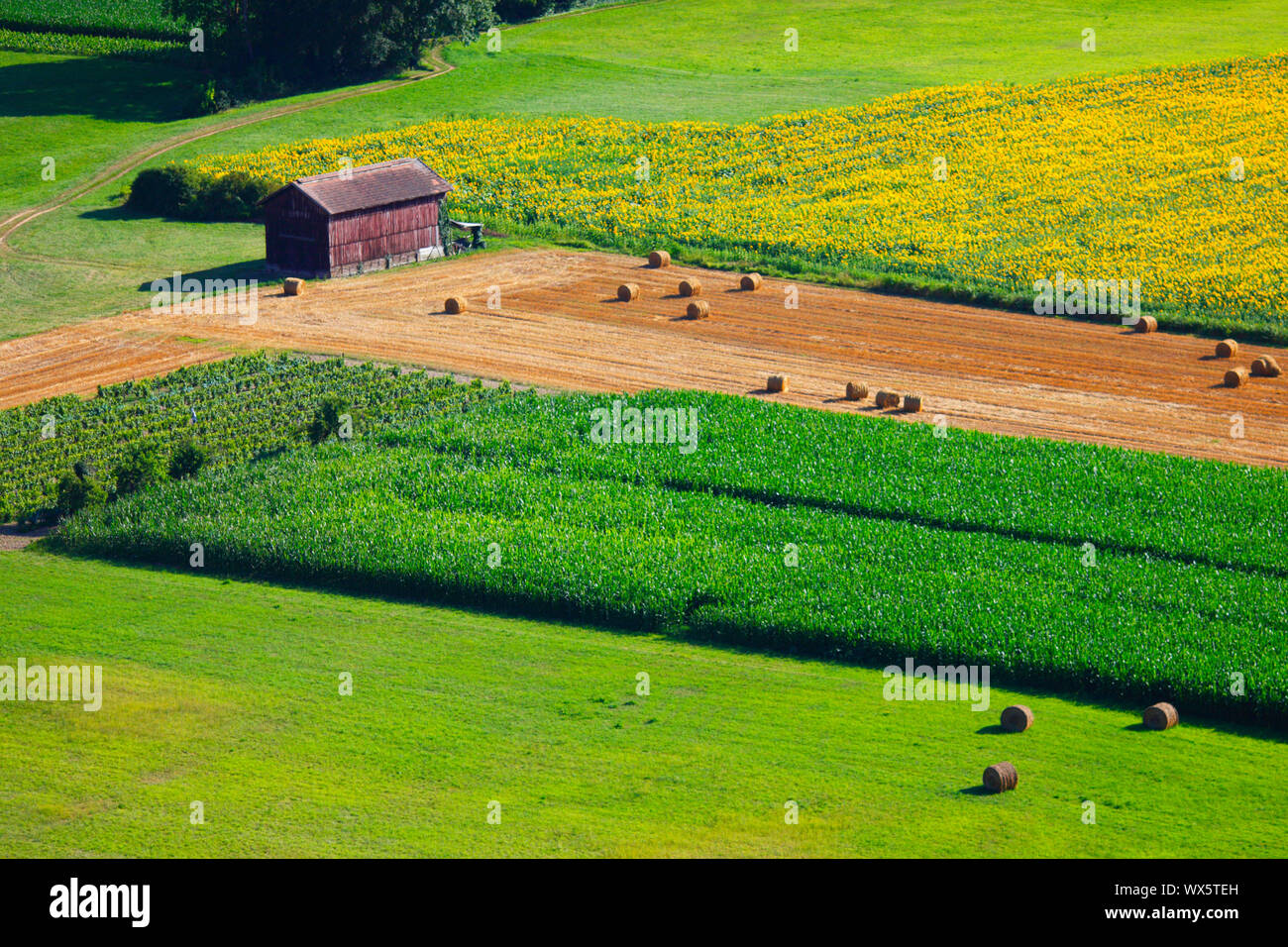 france green field panorama Stock Photo - Alamy