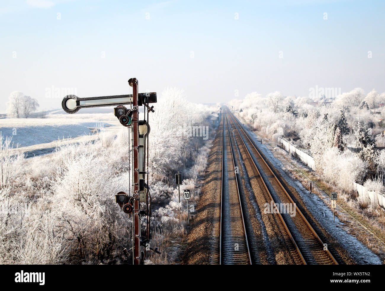 Railway track points hi-res stock photography and images - Alamy