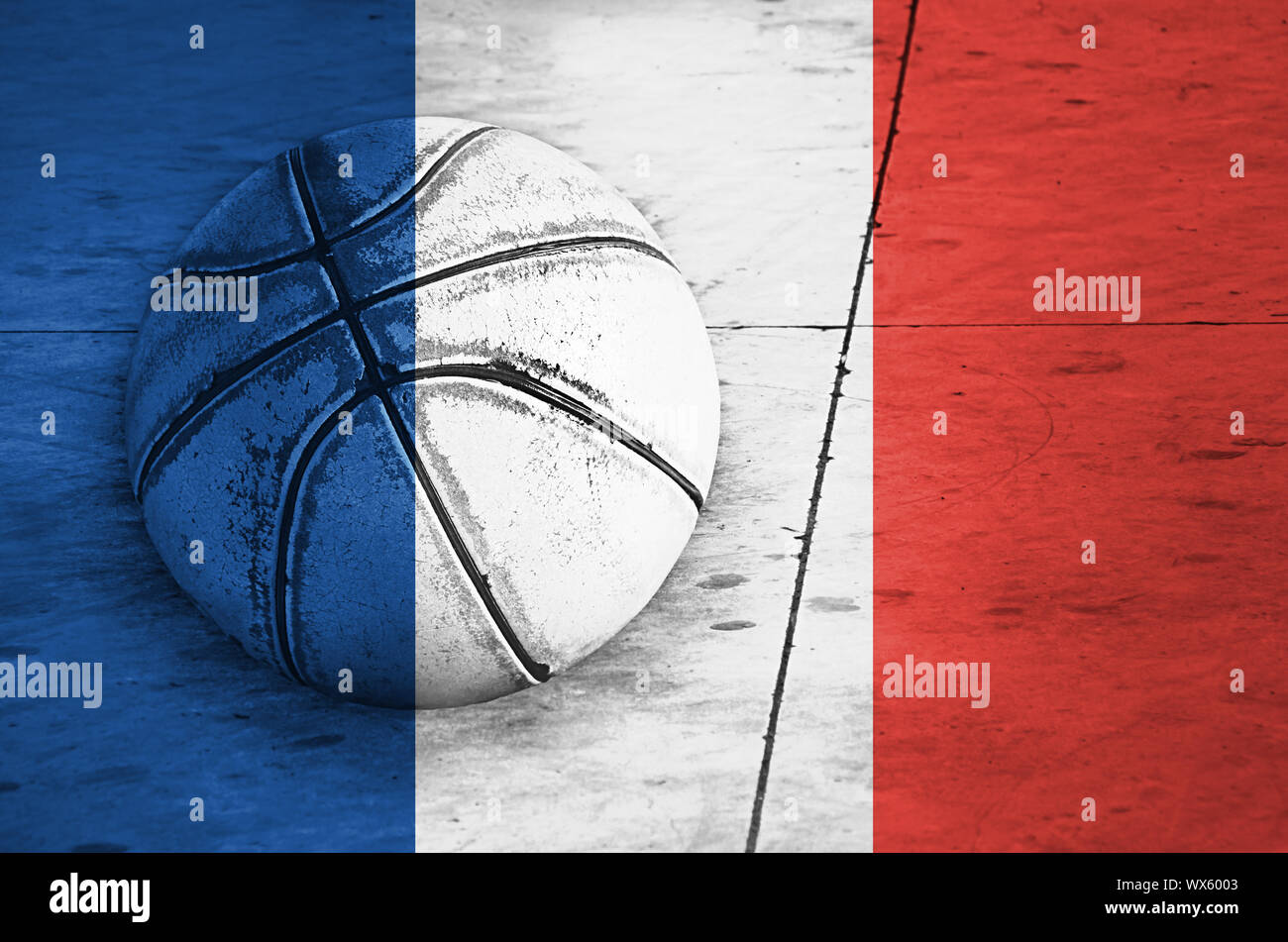 Flag of France, background basketball ball Stock Photo - Alamy