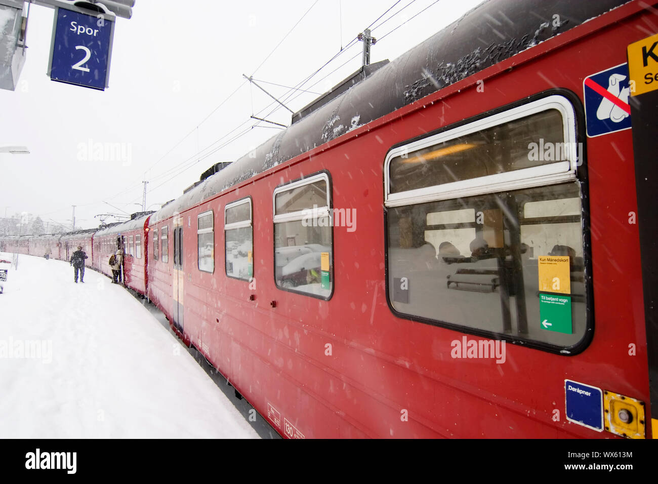 A train at Ljan train station, in Oslo, Norway Stock Photo - Alamy