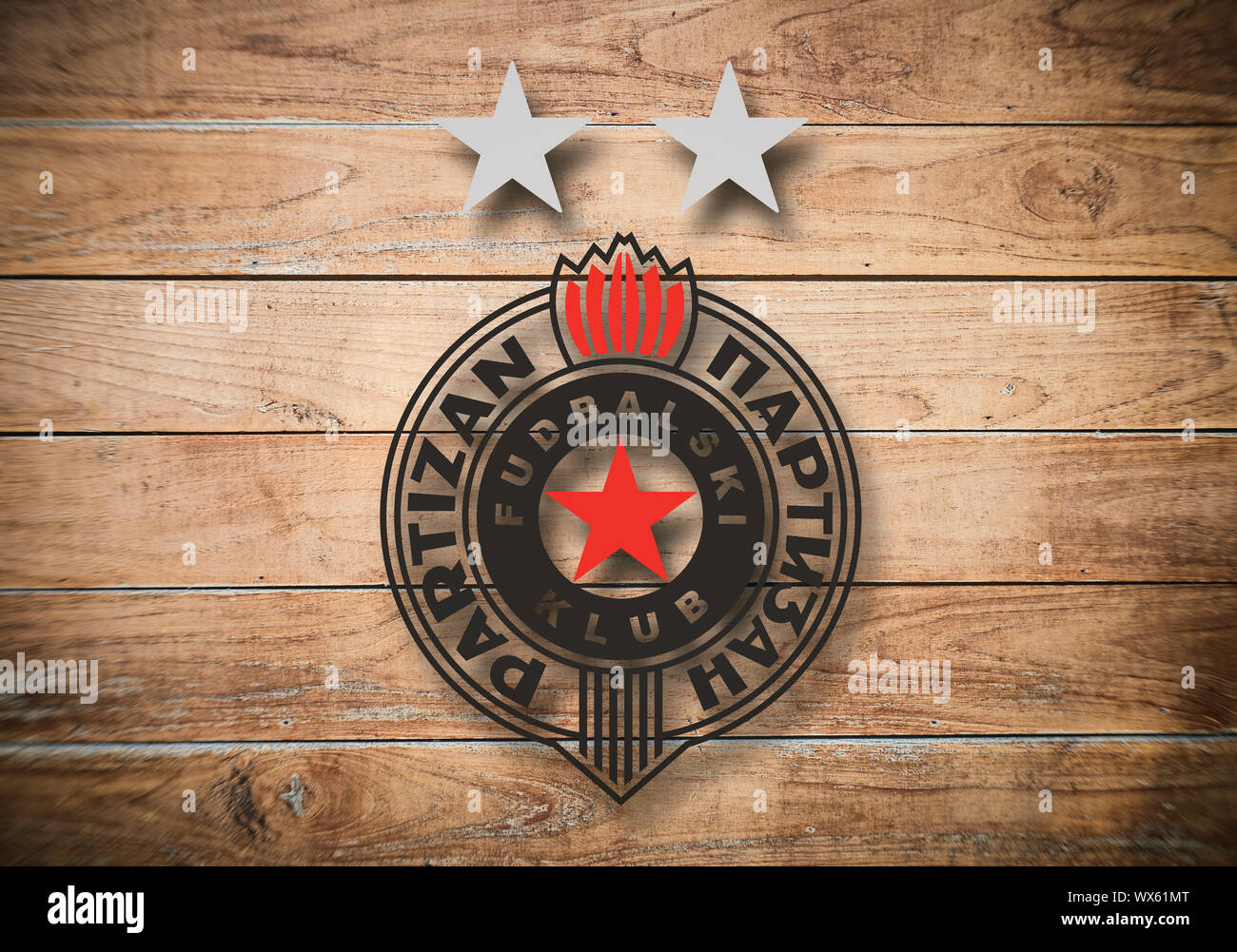 Coat of Arms - Football Club Partizan, Belgrade, Serbia, background ...