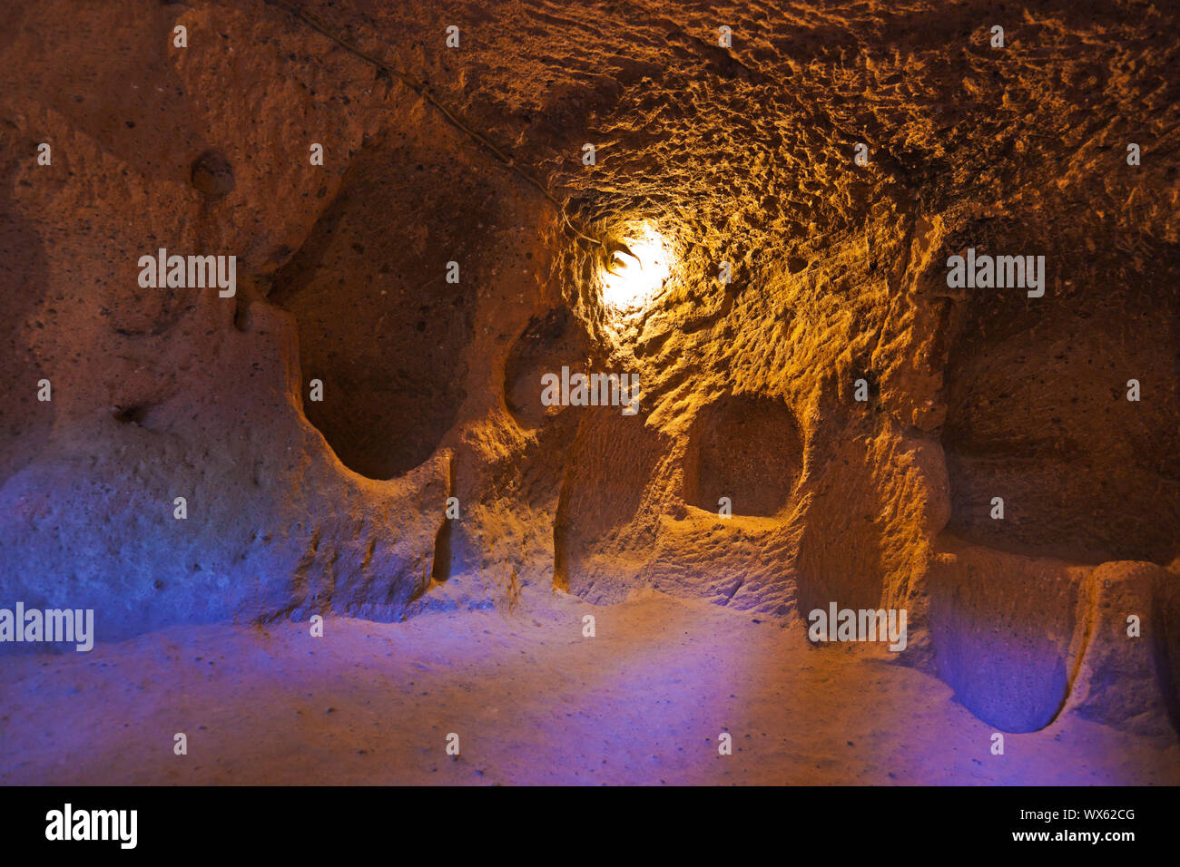 Derinkuyu cave city in Cappadocia Turkey Stock Photo - Alamy