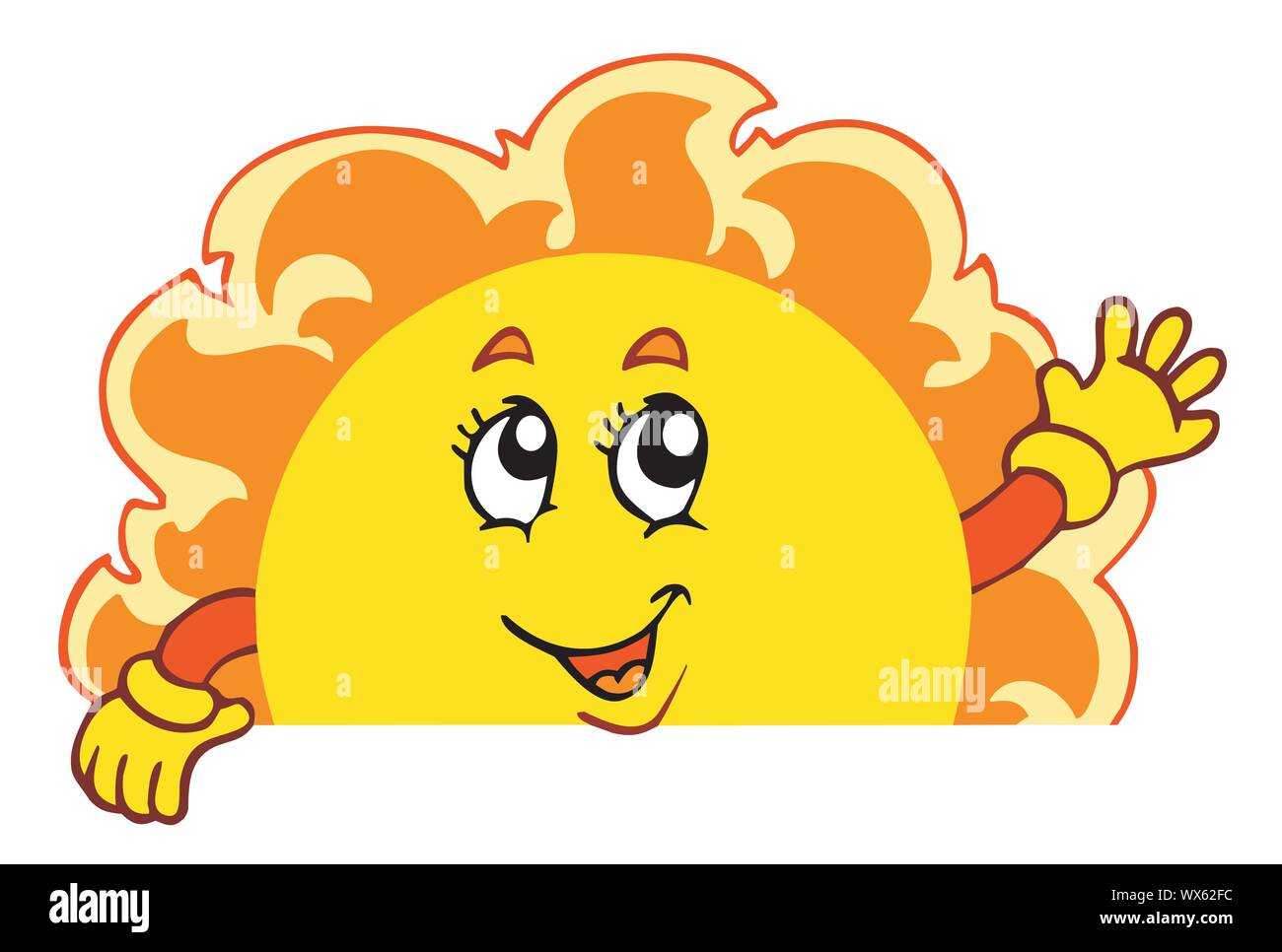 Happy waving Sun Stock Vector Image & Art - Alamy