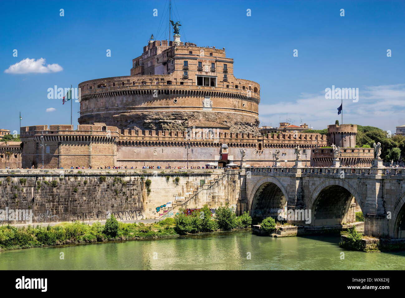 Rome, Angel Castle Stock Photo - Alamy