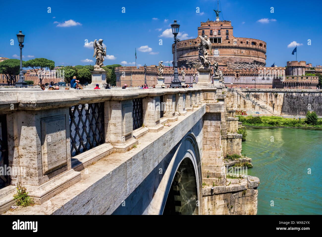 Rome, Angel Castle Stock Photo - Alamy