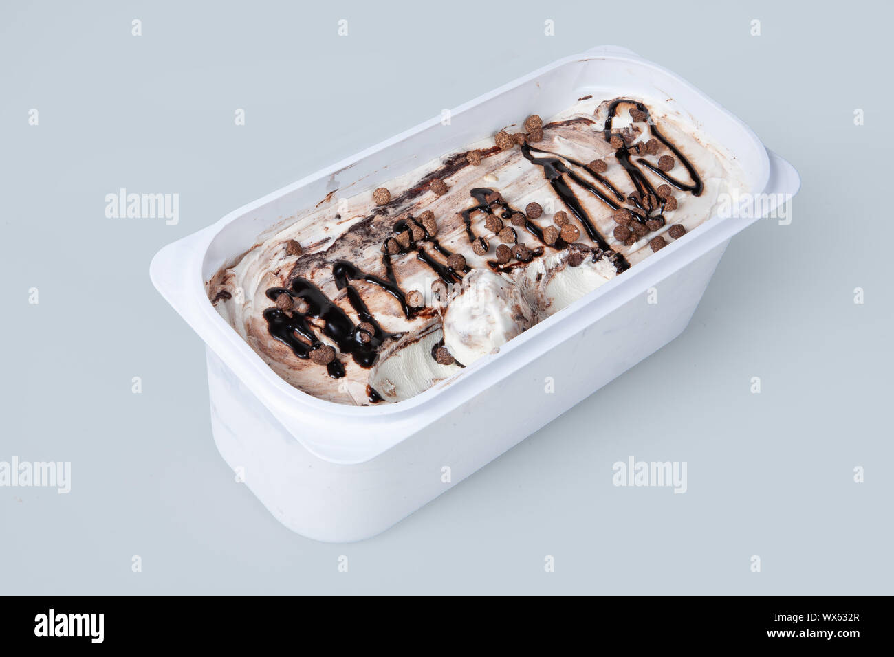 Plastic Box With Icecream Stock Photo - Alamy