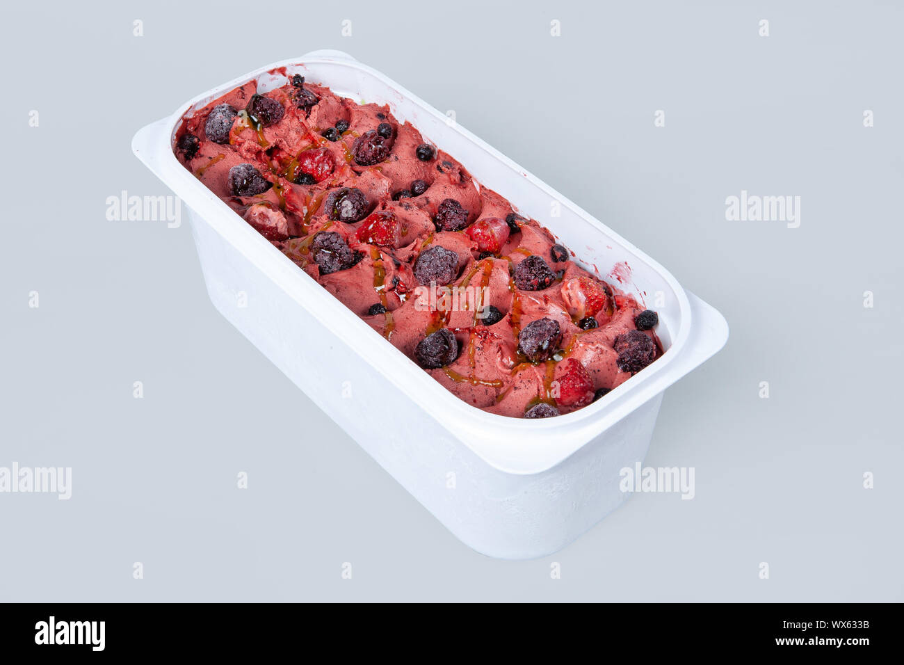 Plastic Box With Icecream Stock Photo - Alamy
