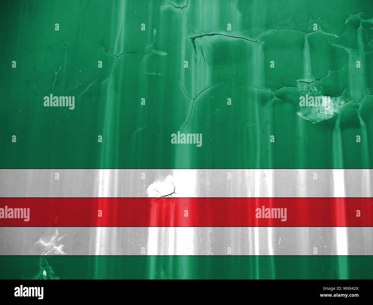 Flag of Chechen Republic of Ichkeria Stock Photo - Alamy