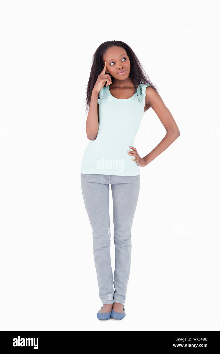 Young african woman confused Cut Out Stock Images & Pictures - Alamy