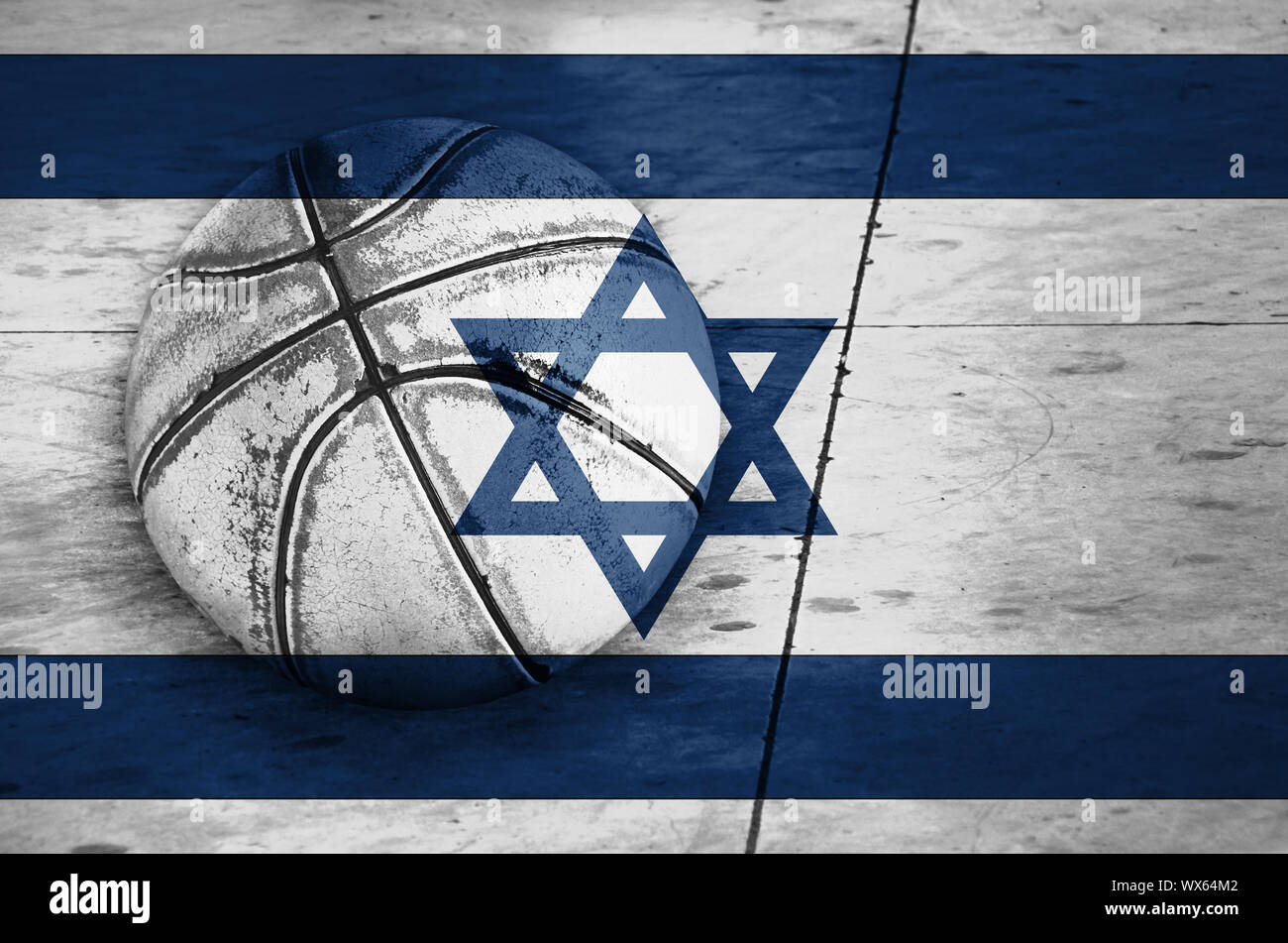 Flag of Israel, background, basketball ball Stock Photo - Alamy