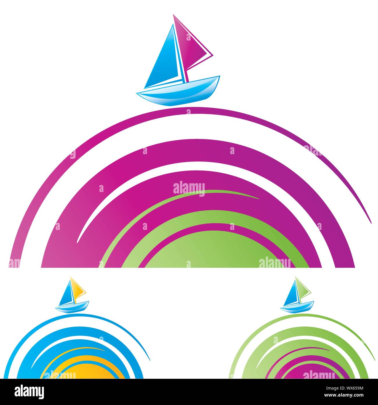 Red white and blue ship Cut Out Stock Images & Pictures - Alamy