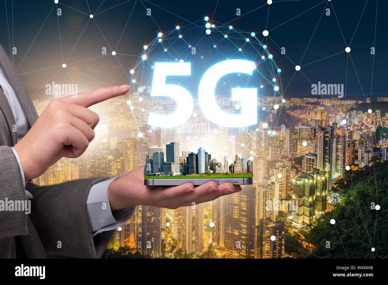 5g concept of internet connection technology Stock Photo - Alamy