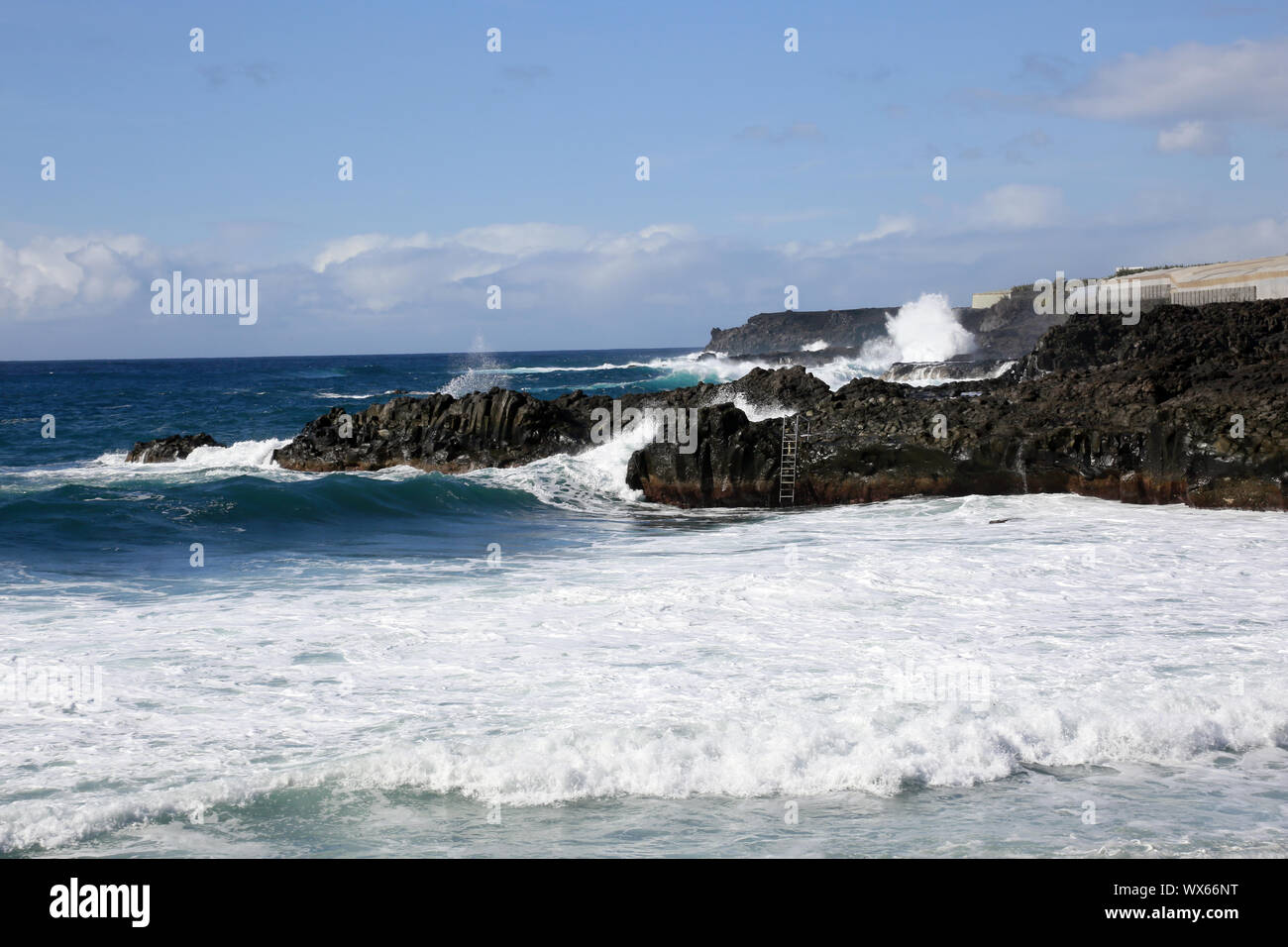 Beach and settlement Punta Larga Stock Photo - Alamy