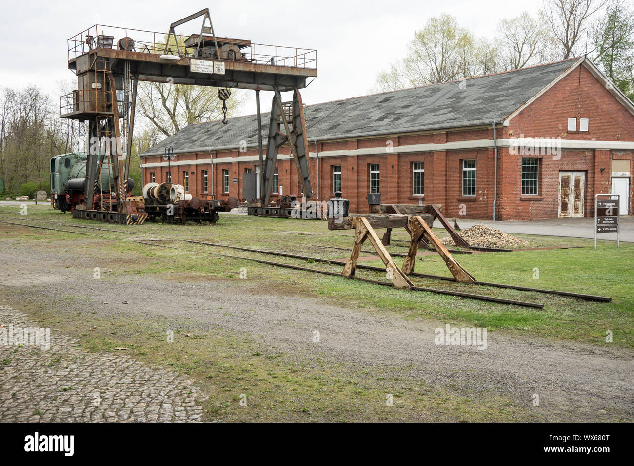Factory railway in a Briquette Factory Stock Photo - Alamy