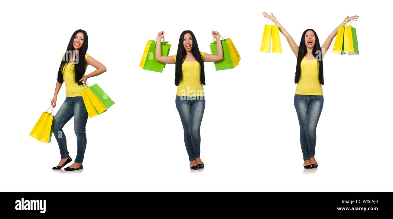 Lady with heavy bags hi-res stock photography and images - Alamy