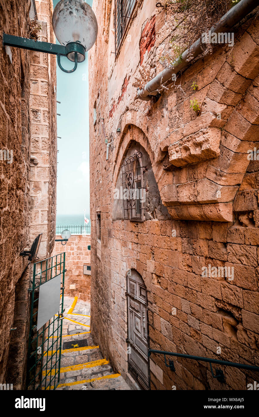 The old city of Jaffa, an old Arab village near the modern city of Tel ...