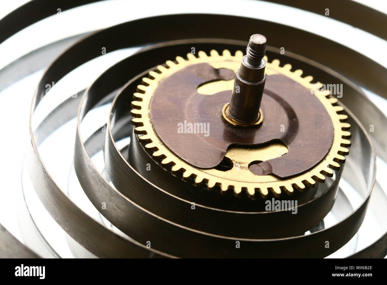 mechanical clock gear macro close up Stock Photo - Alamy