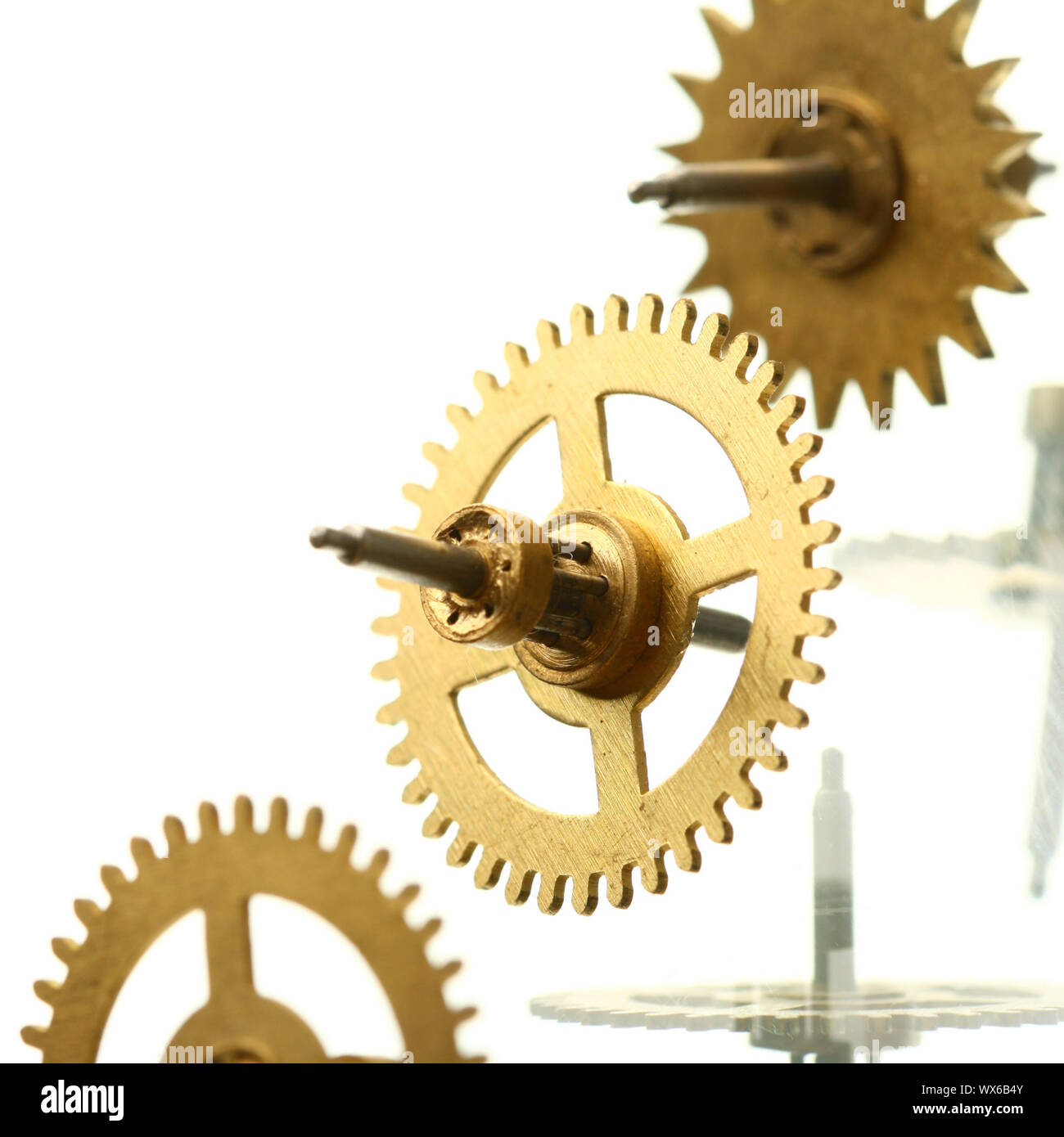 mechanical clock gear macro close up Stock Photo - Alamy
