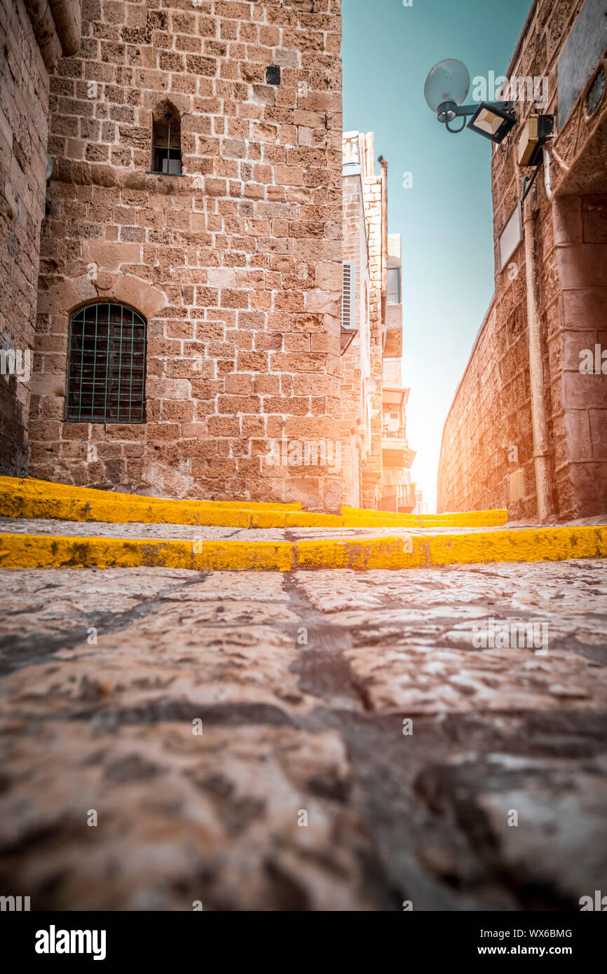 The old city of Jaffa, an old Arab village near the modern city of Tel ...
