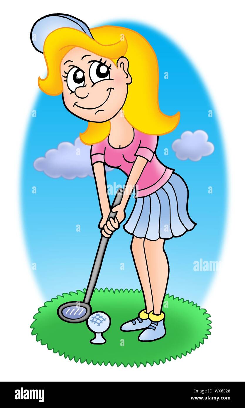 Girl golfer Cut Out Stock Images & Pictures - Alamy