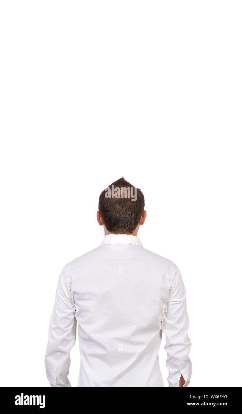 man looking in front, rear view Stock Photo - Alamy