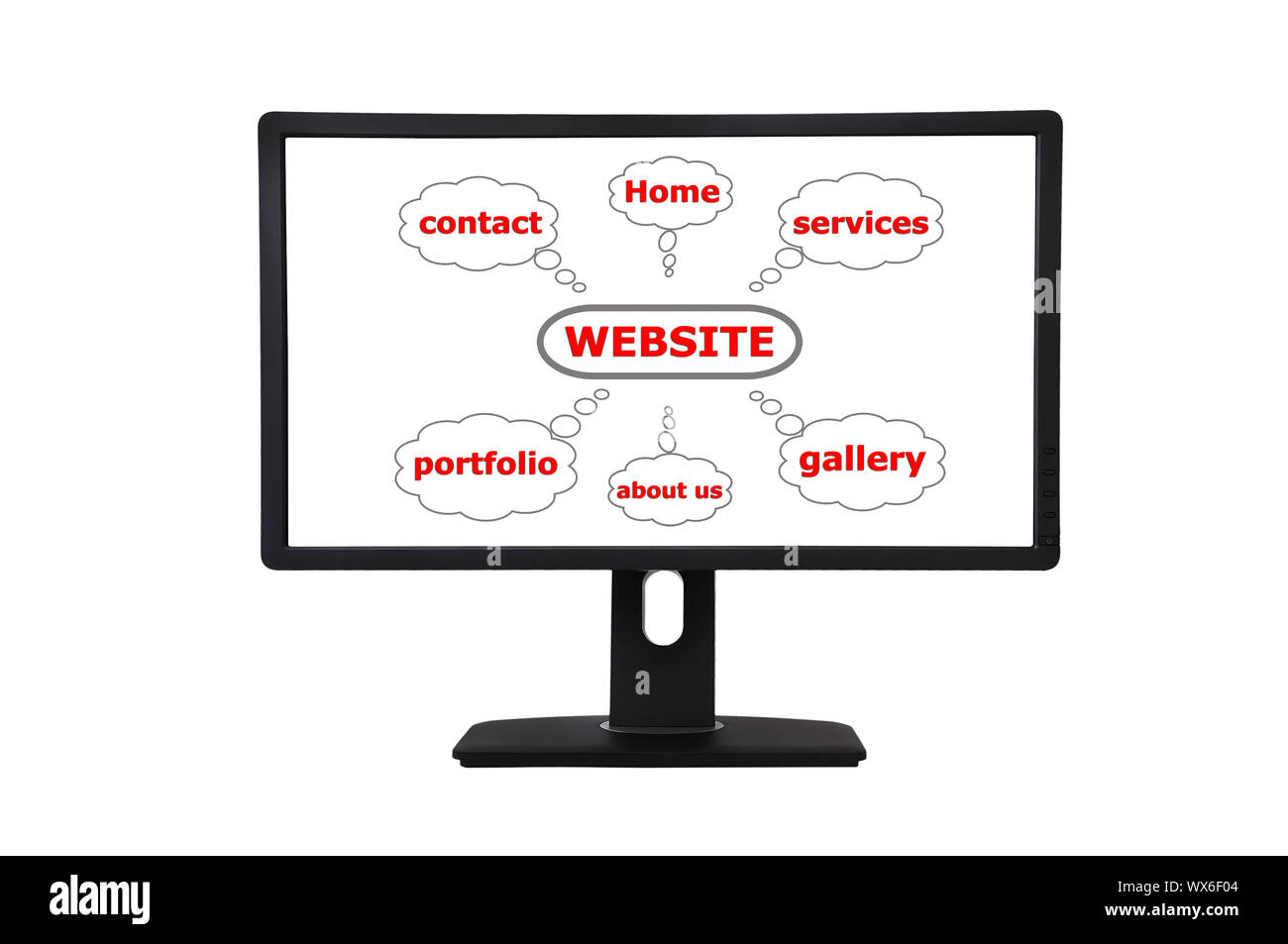 Computer screen in social Cut Out Stock Images & Pictures - Alamy