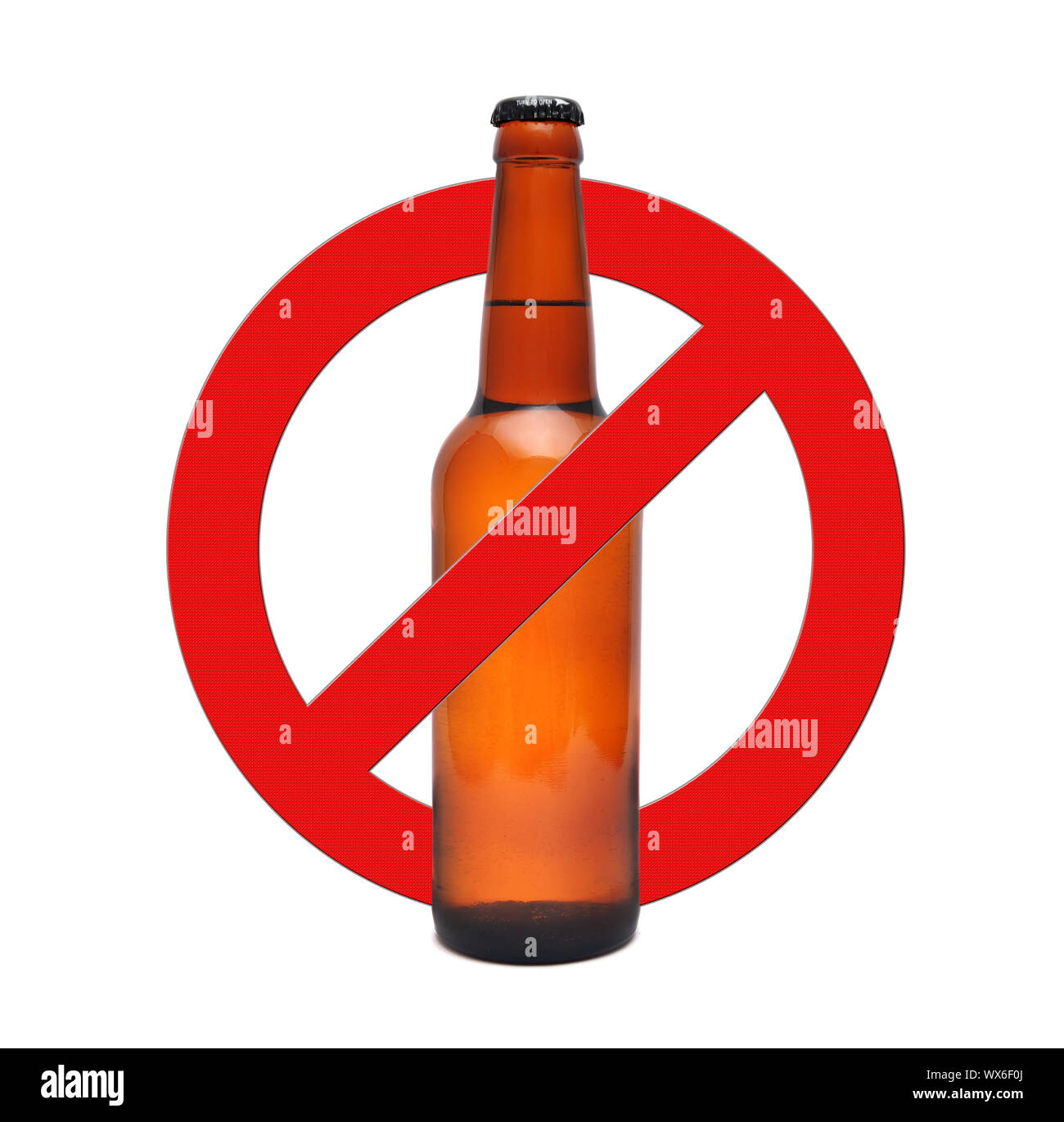 sign stop alcohol on a white background Stock Photo - Alamy