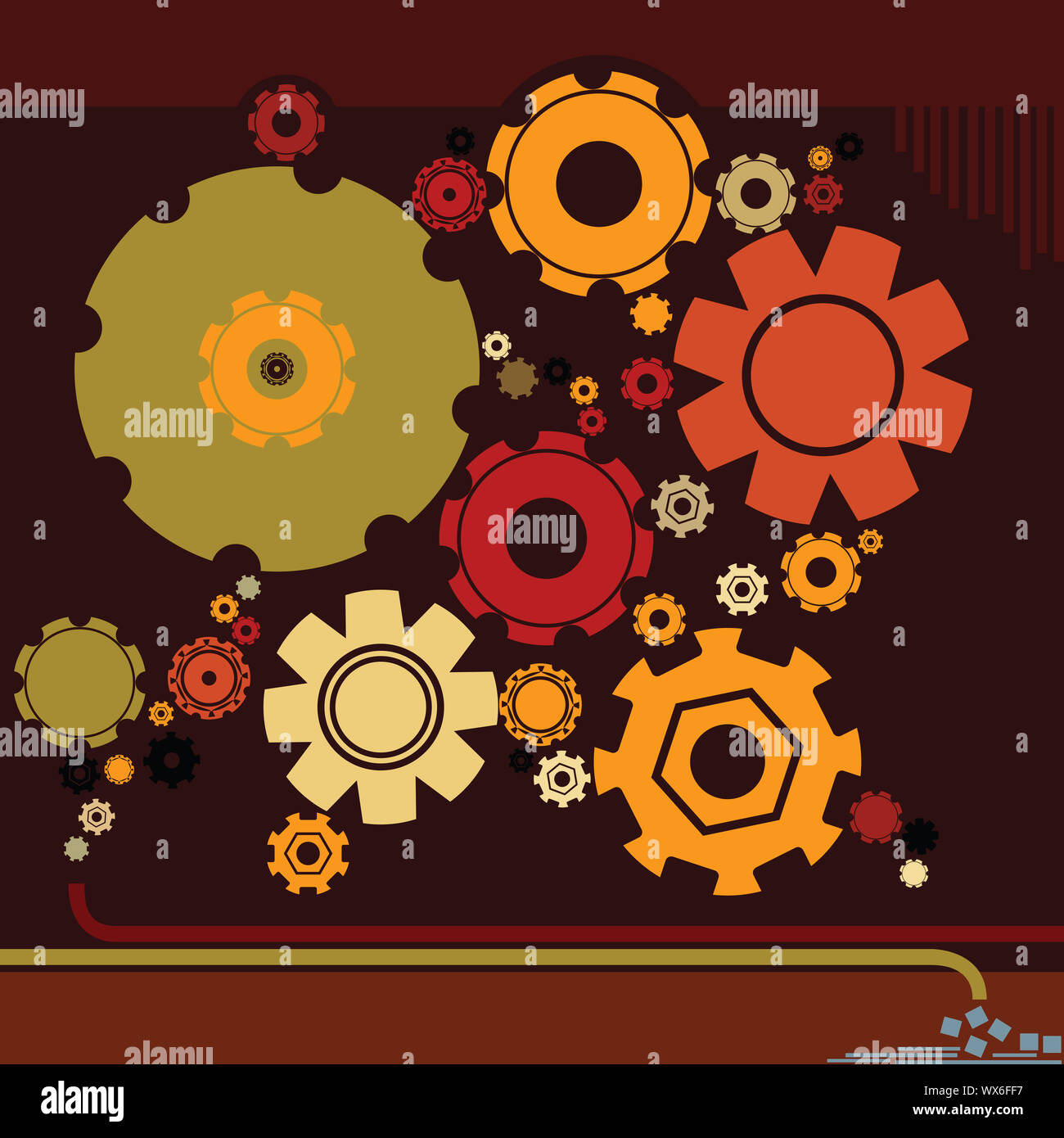 Background with gears Stock Photo - Alamy