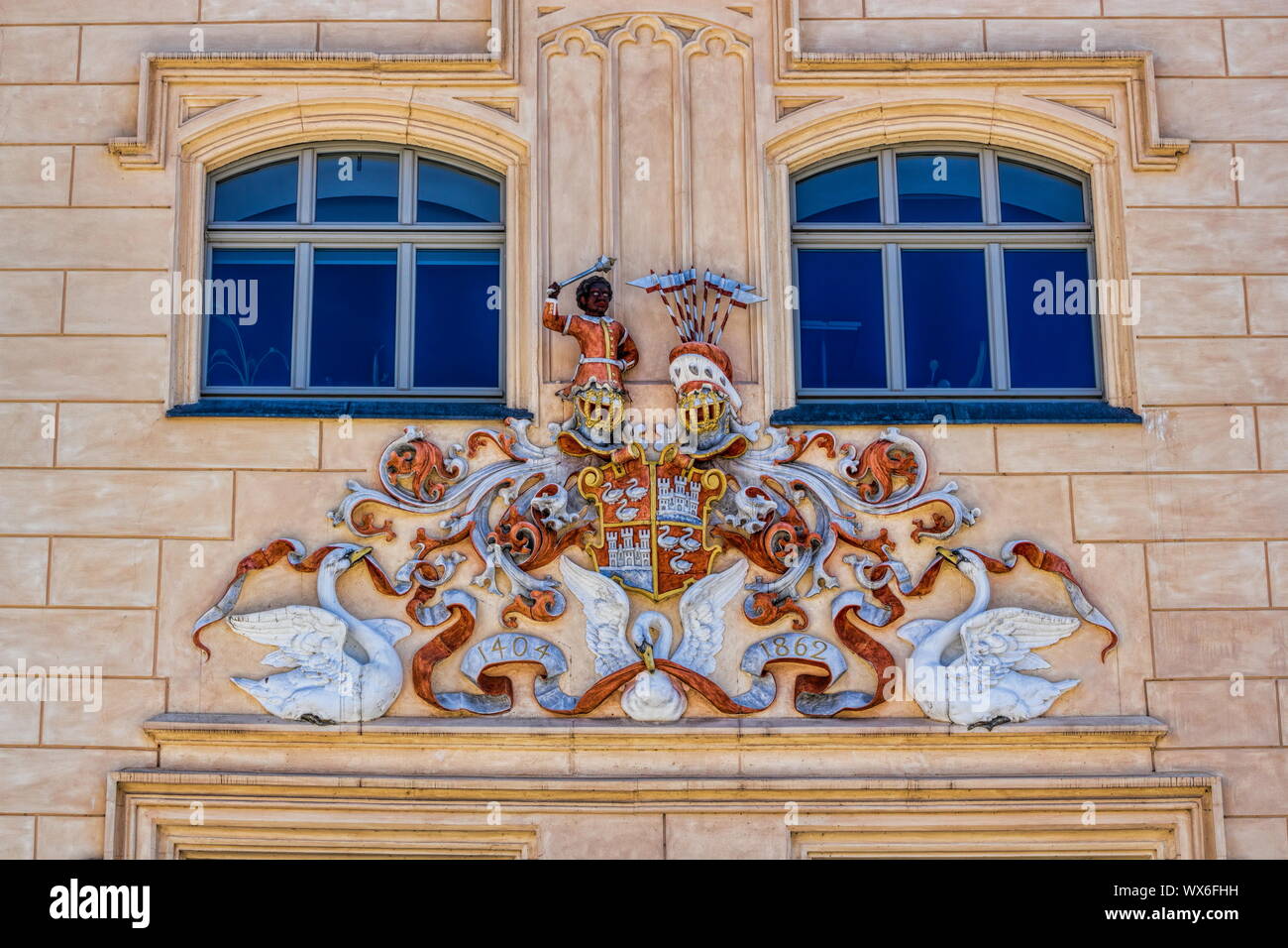 Zwickau, town hall window Stock Photo - Alamy
