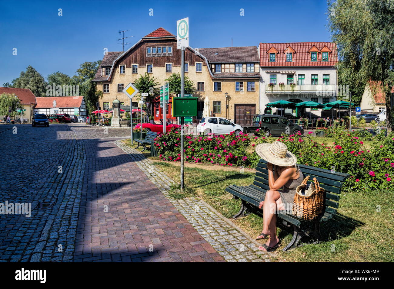 Waiting for the land bus Stock Photo - Alamy