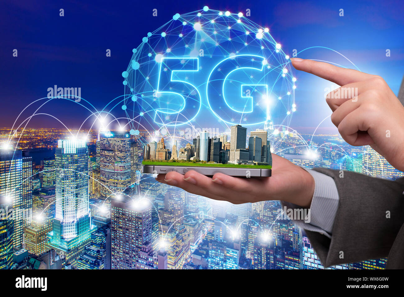 5g concept of internet connection technology Stock Photo - Alamy