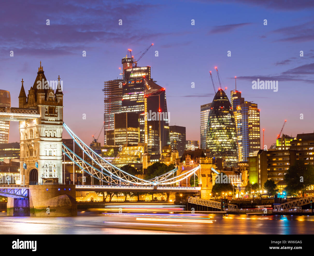 London Tower Bridge with Downtown building Stock Photo - Alamy