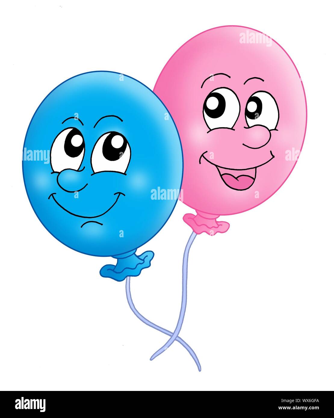 Color illustration of two balloons Stock Photo - Alamy