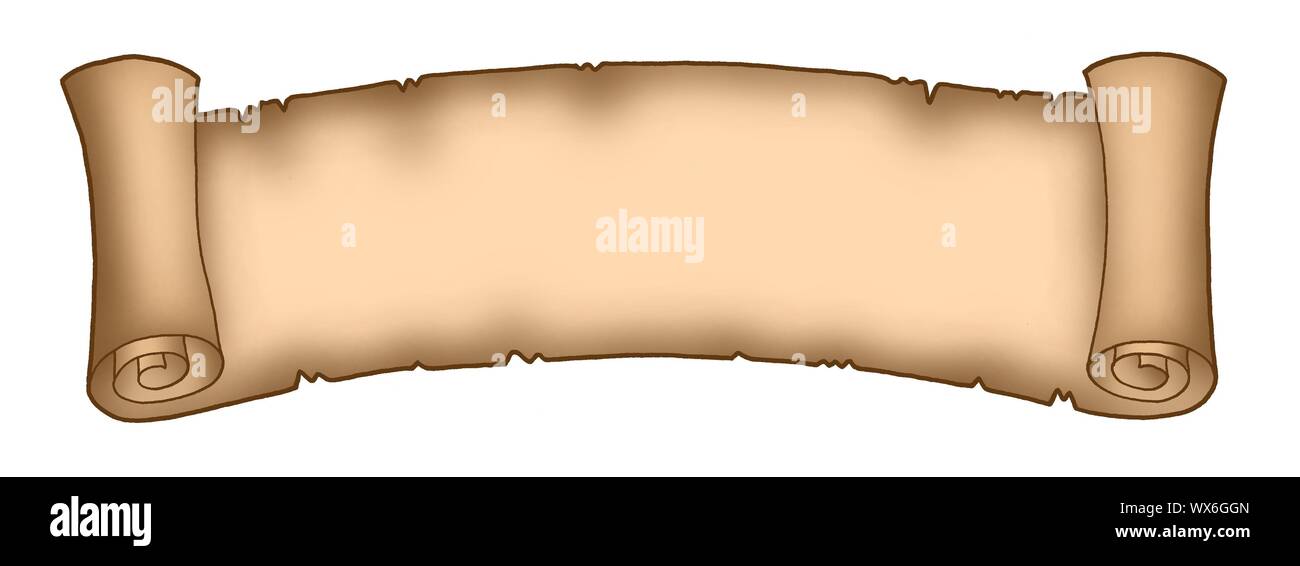 Color illustration of long parchment Stock Photo - Alamy