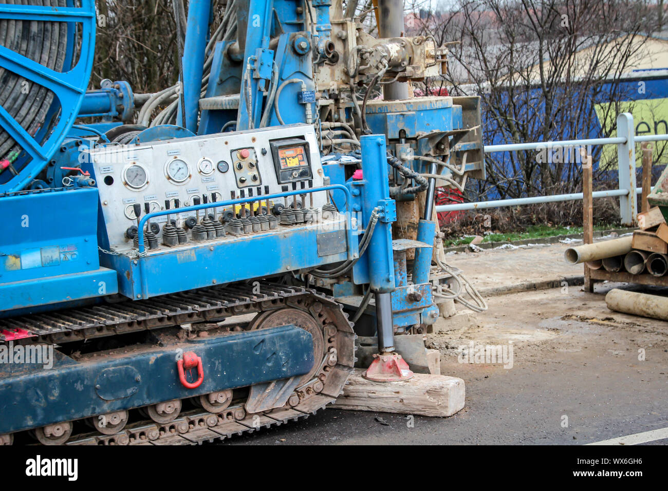 Details of a drill for soil sampling Stock Photo - Alamy