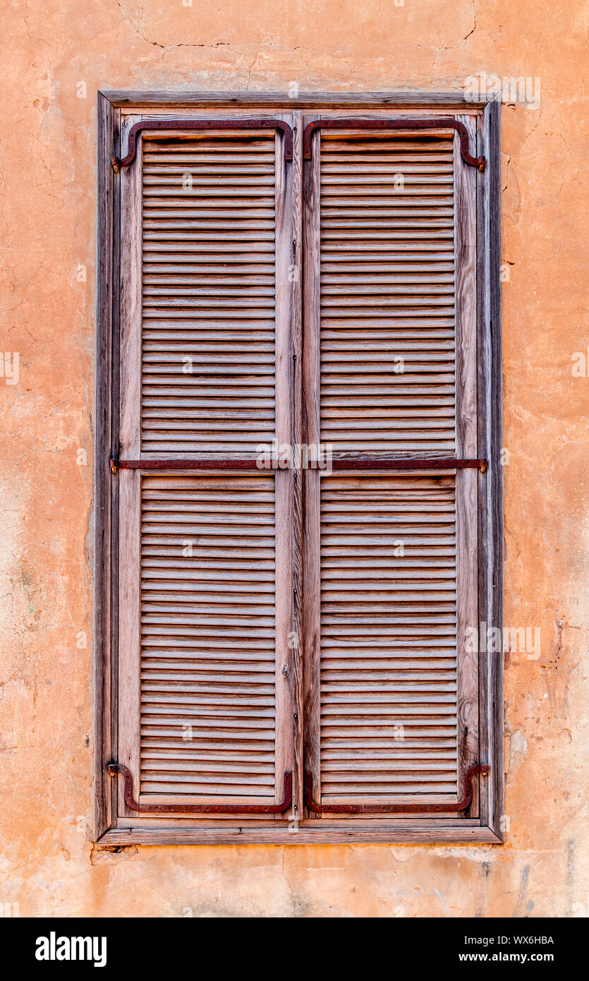 Ornate wooden shutters hi-res stock photography and images - Alamy