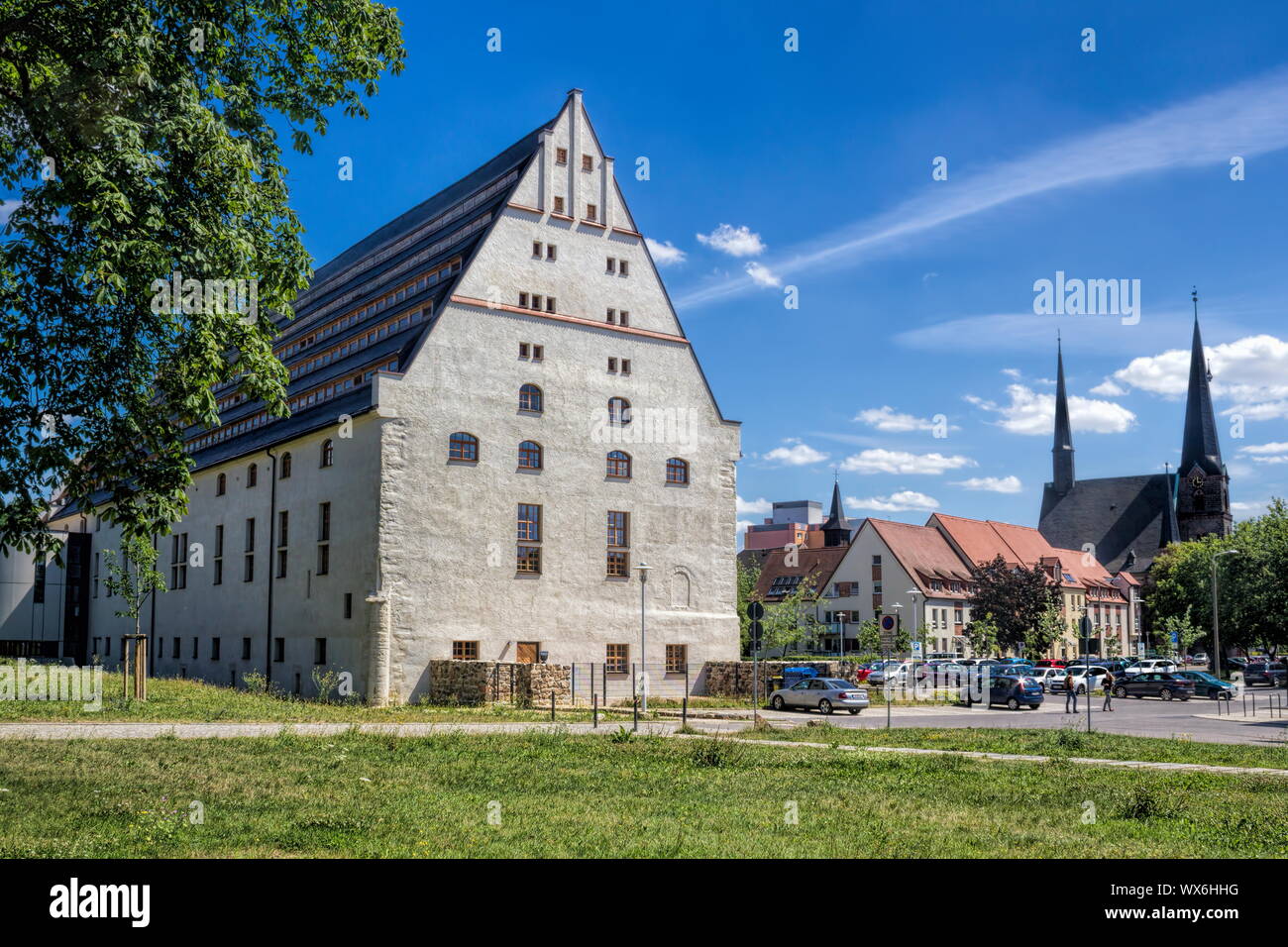 Zwickau, Kornhaus and Katharinen Church Stock Photo - Alamy