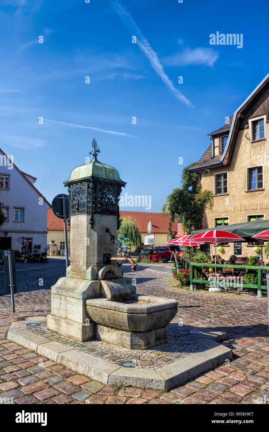 Buckow, market fountain Stock Photo - Alamy