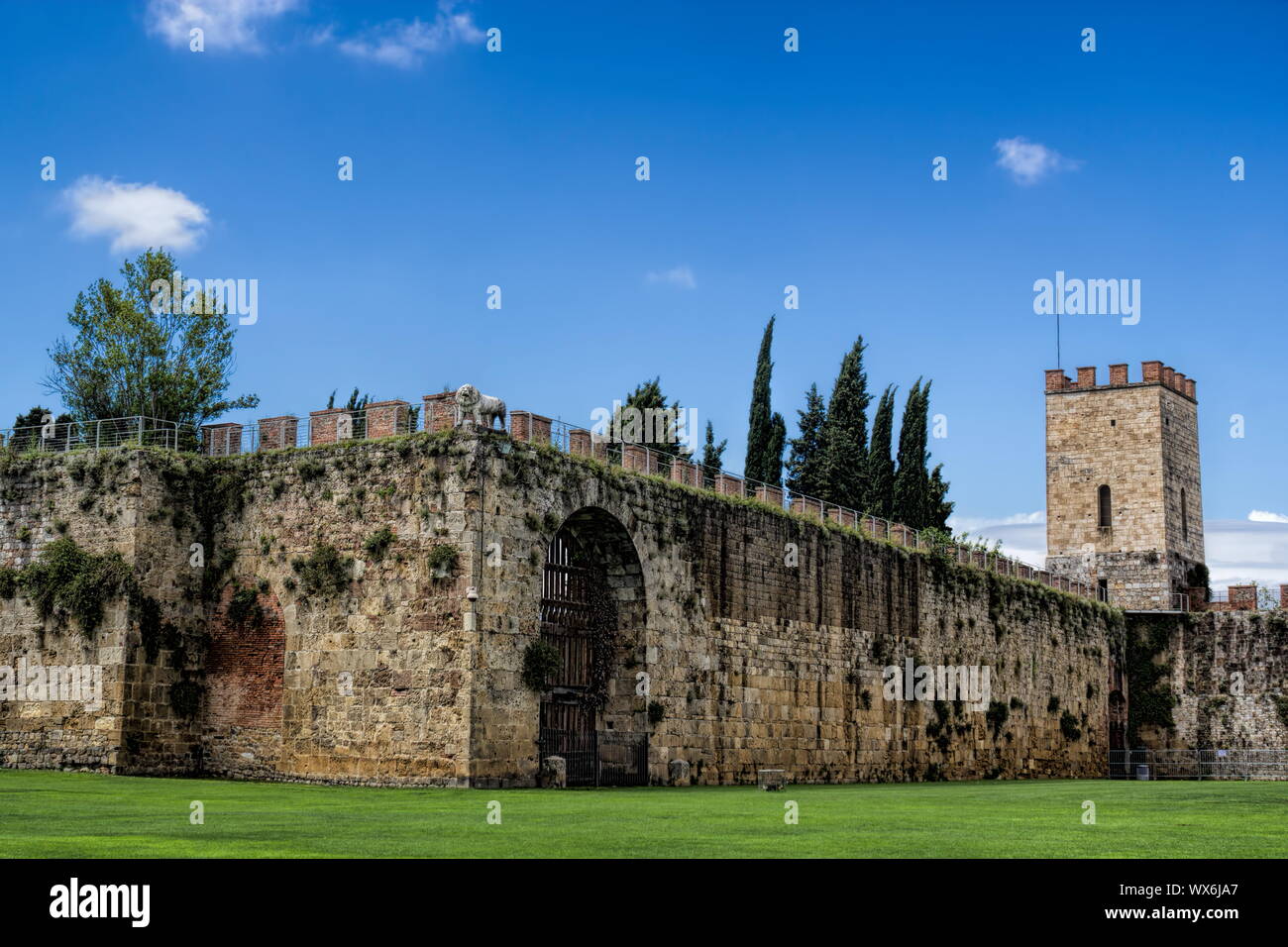Pisa, city wall Stock Photo - Alamy