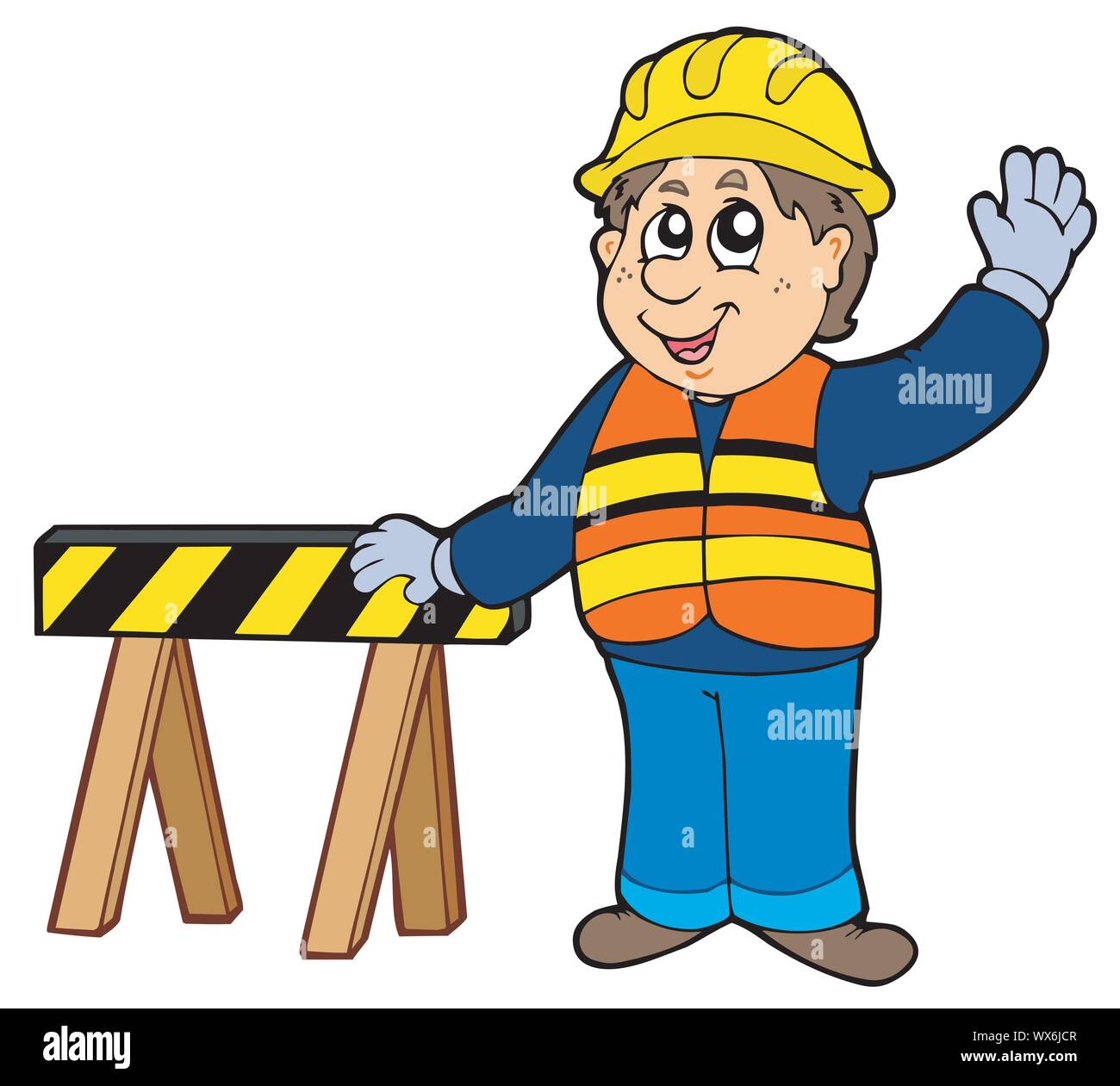 Cartoon construction worker Stock Vector Image & Art - Alamy