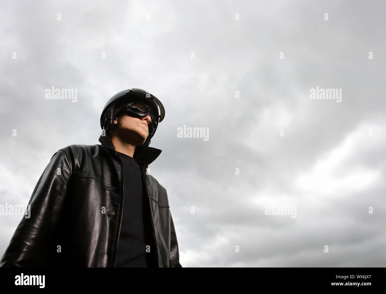 Male model poses as a pilot Stock Photo - Alamy