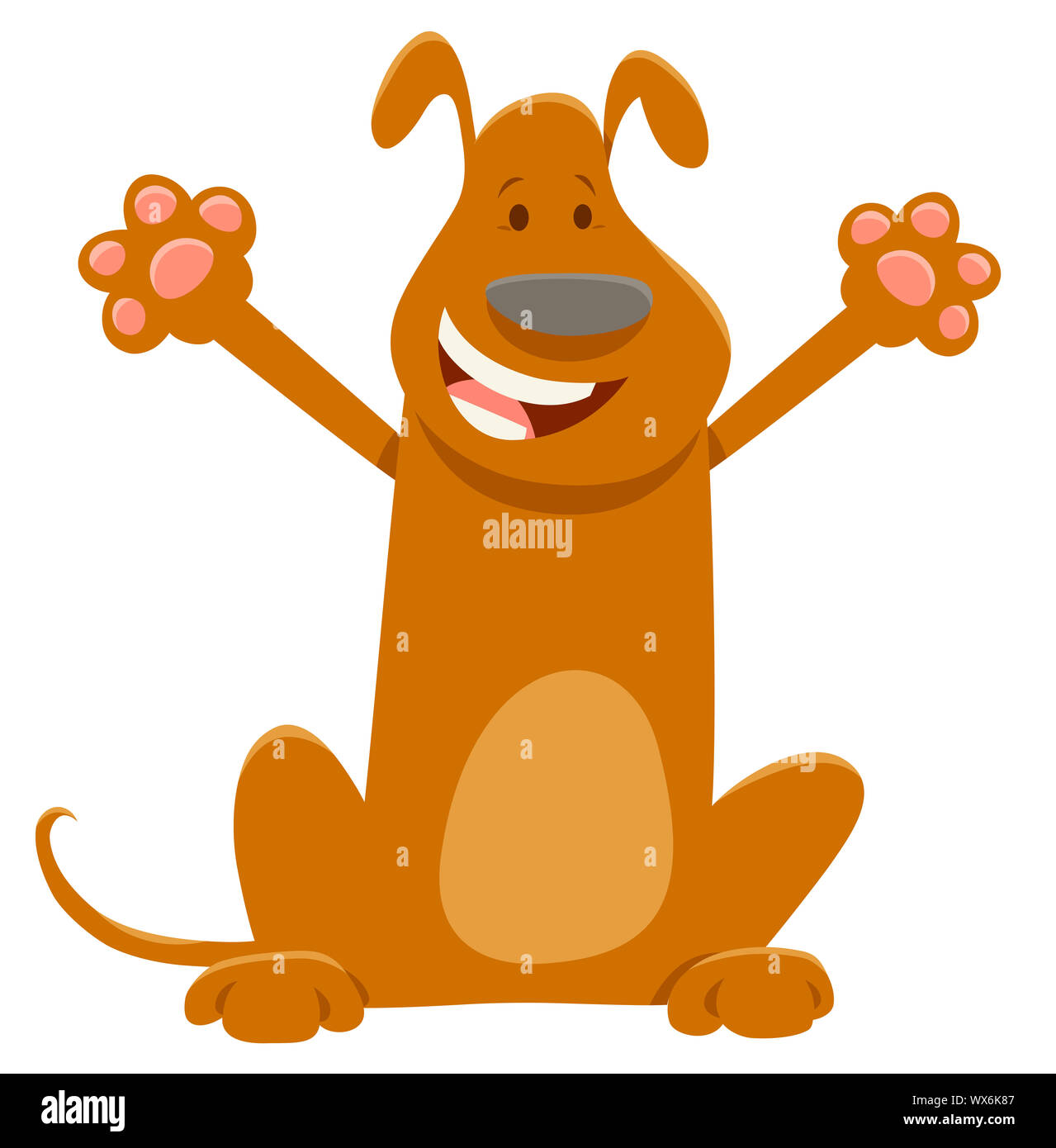 brown dog cartoon animal character Stock Photo - Alamy