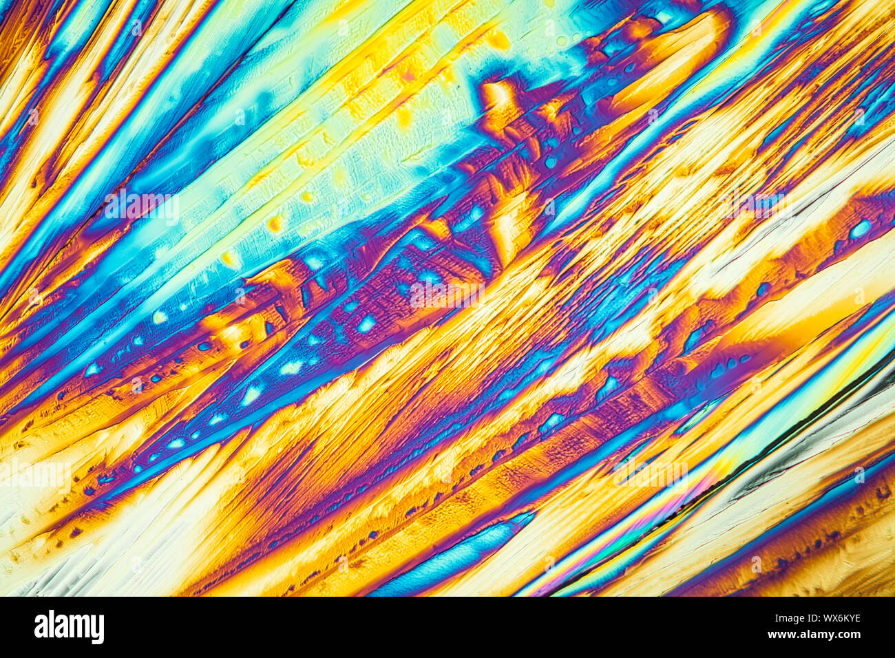 Urea crystals in polarized light Stock Photo - Alamy