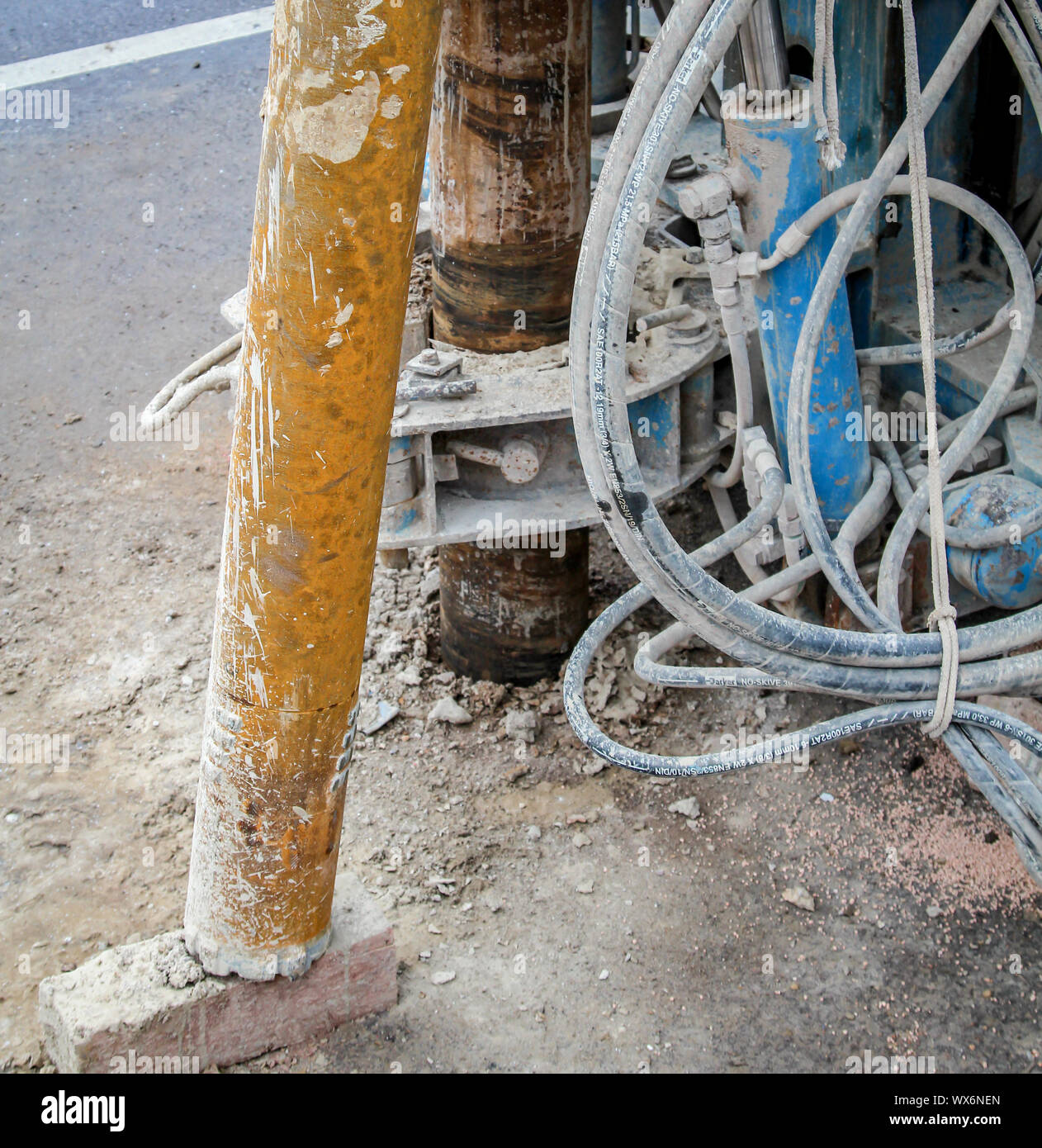 Details of a drill for soil sampling Stock Photo - Alamy